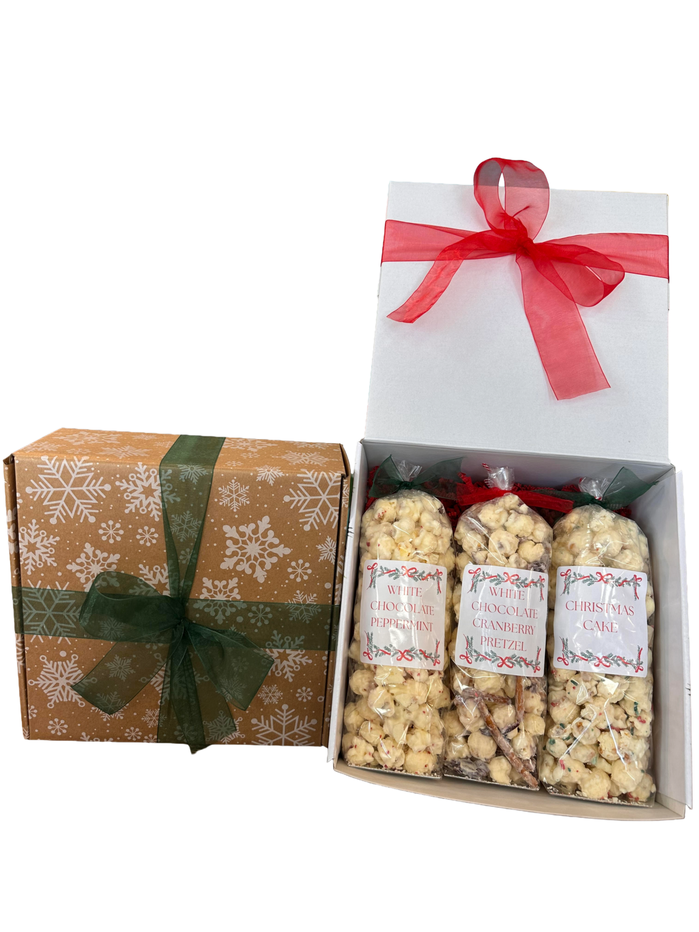 Deluxe Chocolate Box – Snowflakes – Popcorn Papa