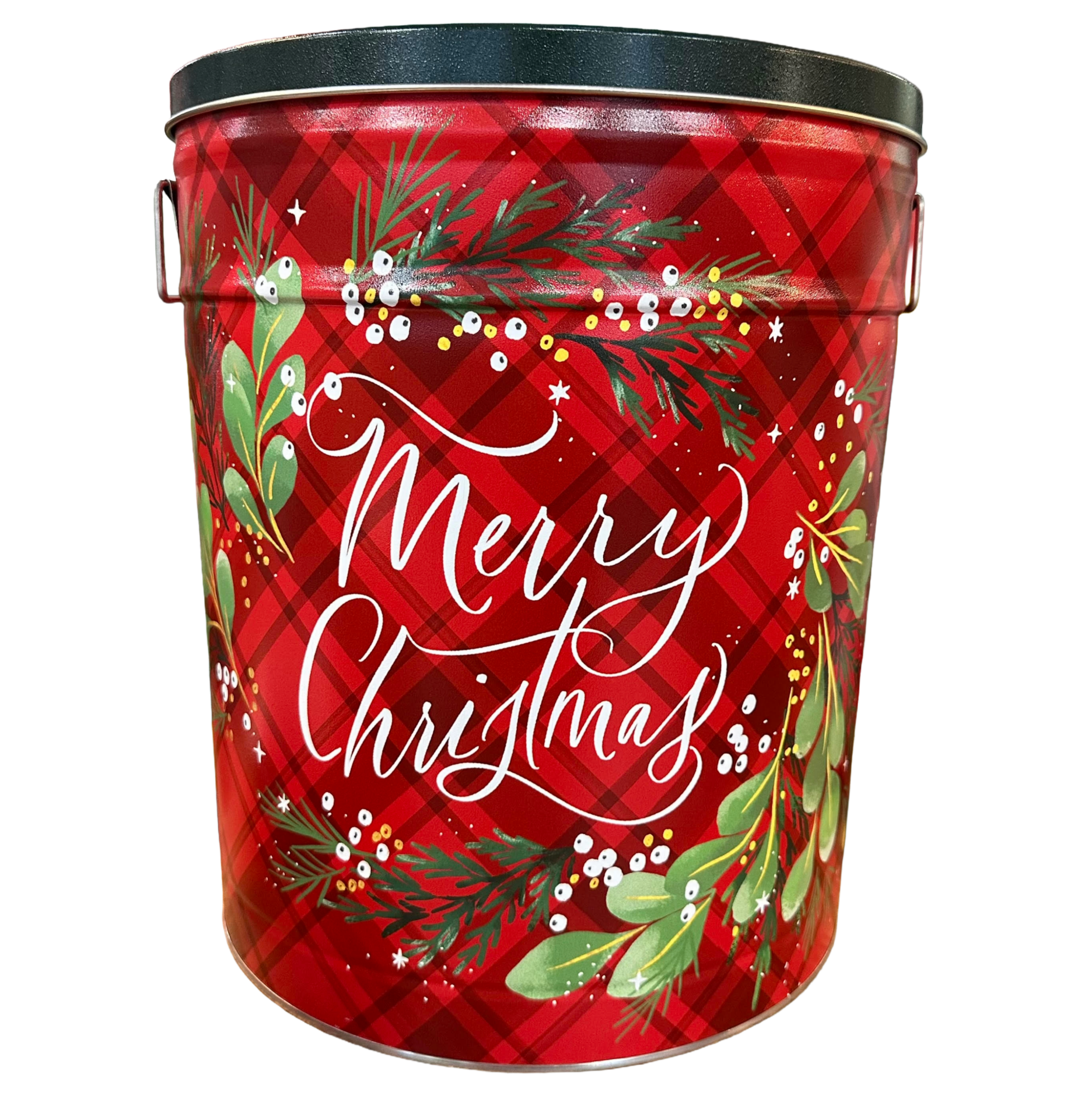 6.5-Gallon Merry Christmas Tin – Popcorn Papa