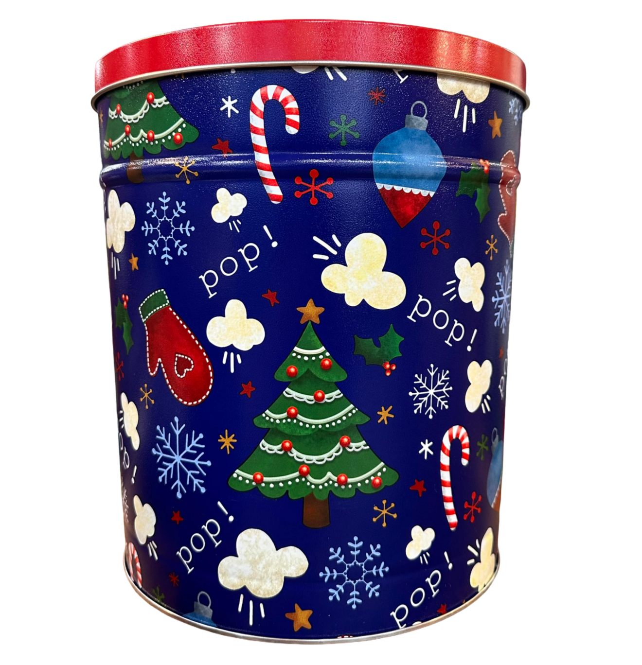 3.5-Gallon Poppin’ Christmas Tin – Popcorn Papa