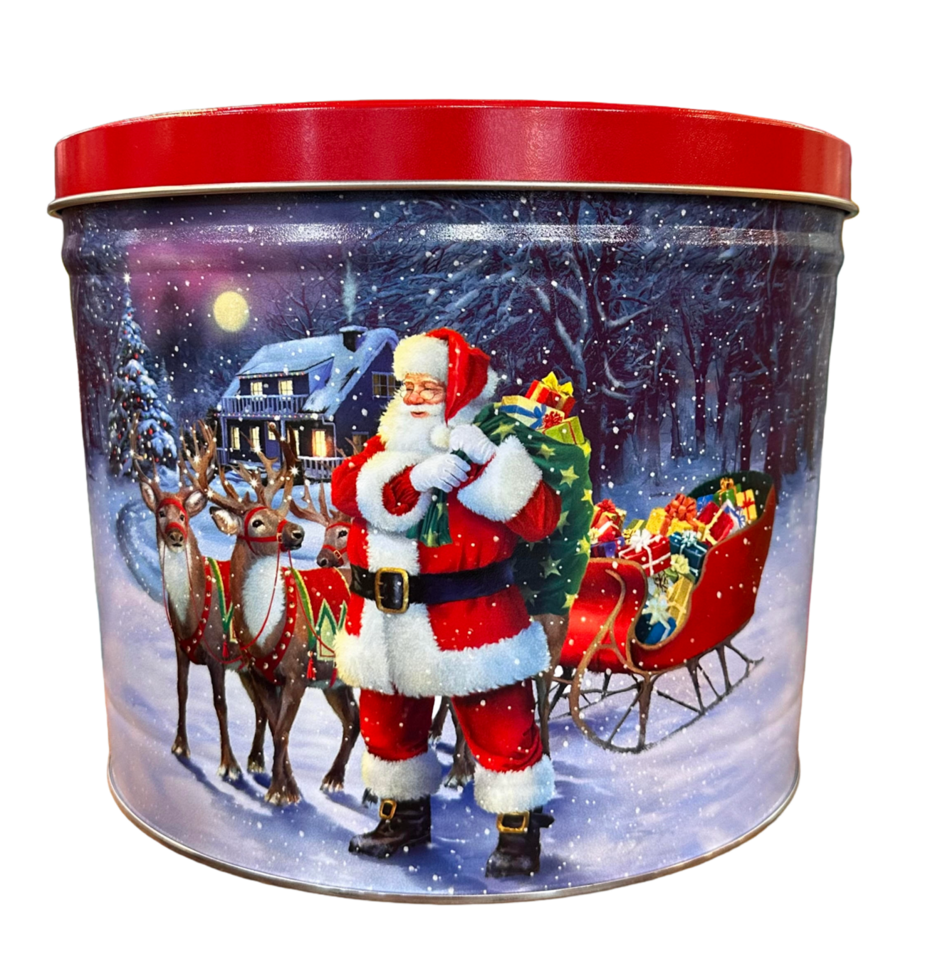 2-Gallon Santa Claus Tin – Popcorn Papa